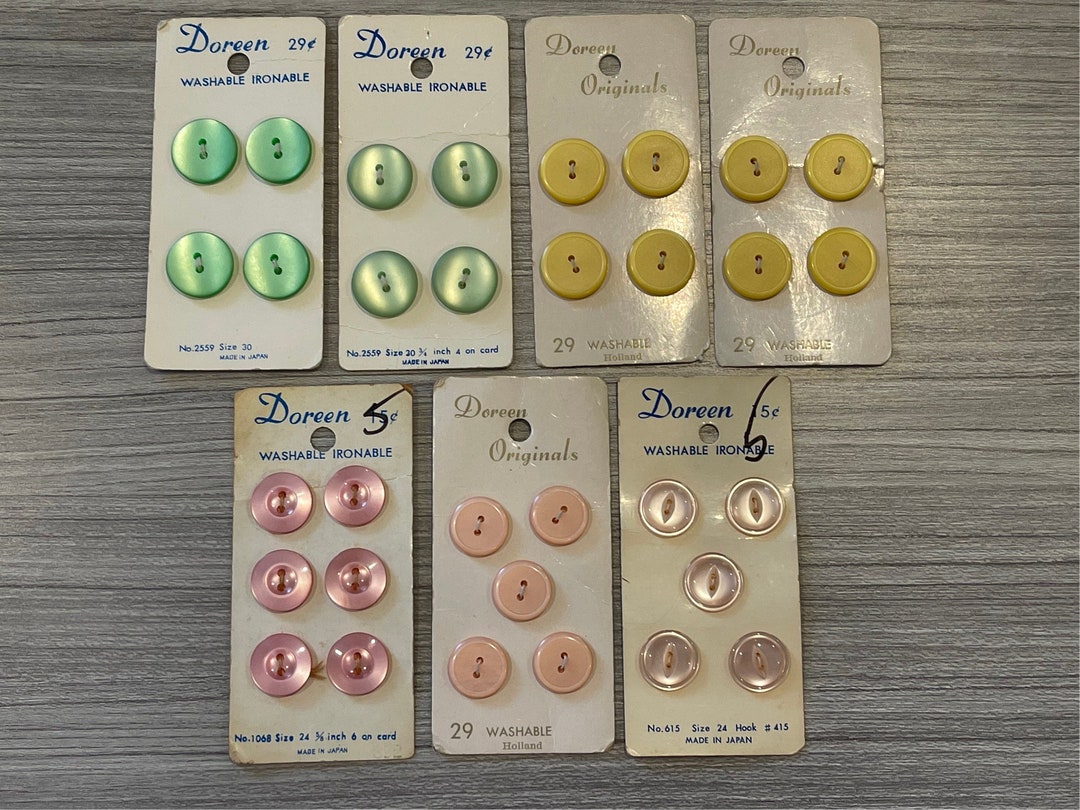 Vintage Doreen Buttons, Pastel Colors - Etsy