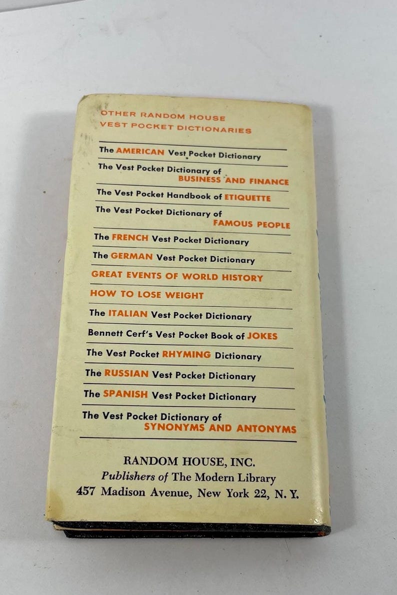 Two Classic Spelling and Vocabulary Books - Random House Dictionary of ...