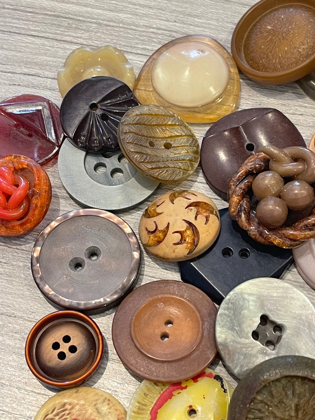 Mystery Set - Fifty Vintage Unique Buttons - Lots of Variety - Possible ...