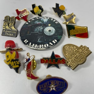Lucky 13 Texas Themed Pins Includes Fort Worth, Dallas, Grapevine ...