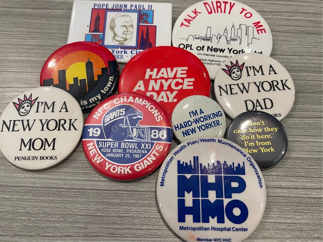 Large Collection of New York Pins and Buttons - Etsy