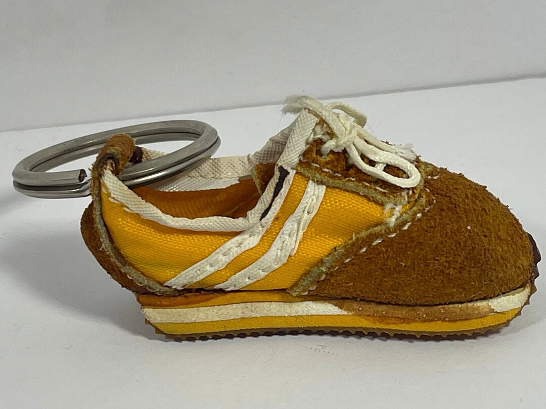 Two Vintage Shoe Keychains - Tennis Shoe and Ballet Flat Slipper - Etsy
