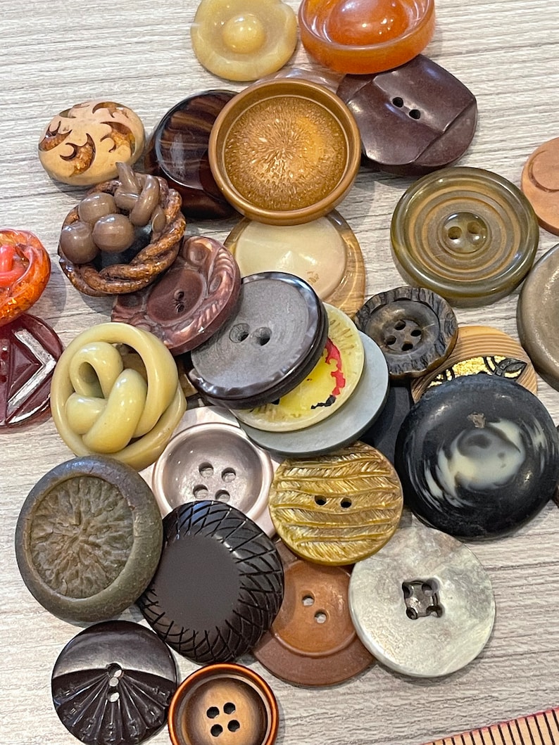 Mystery Set - Fifty Vintage Unique Buttons - Lots of Variety - Possible ...