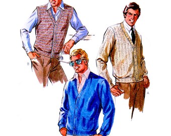 Burda 6600 Men's Bomber Jackets or Vest, Uncut, Factory Folded Sewing ...