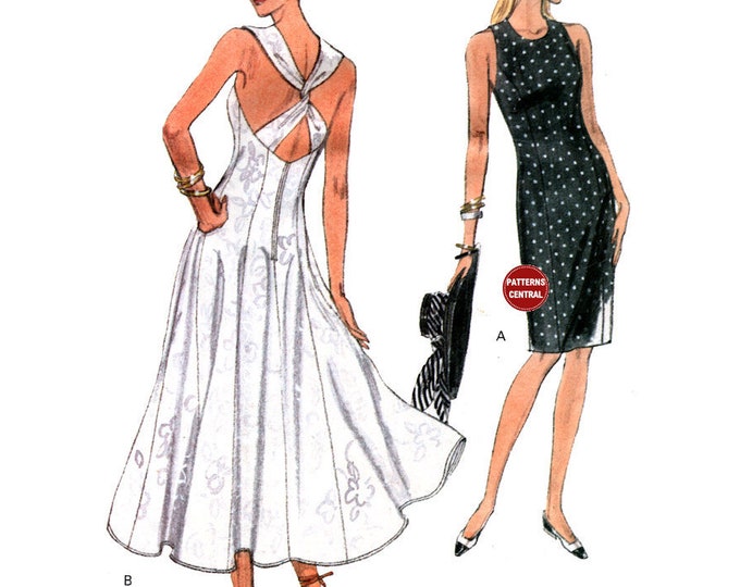 Sewing Pattern: Vogue 7998 Criss Cross Back Dress With Straight or ...