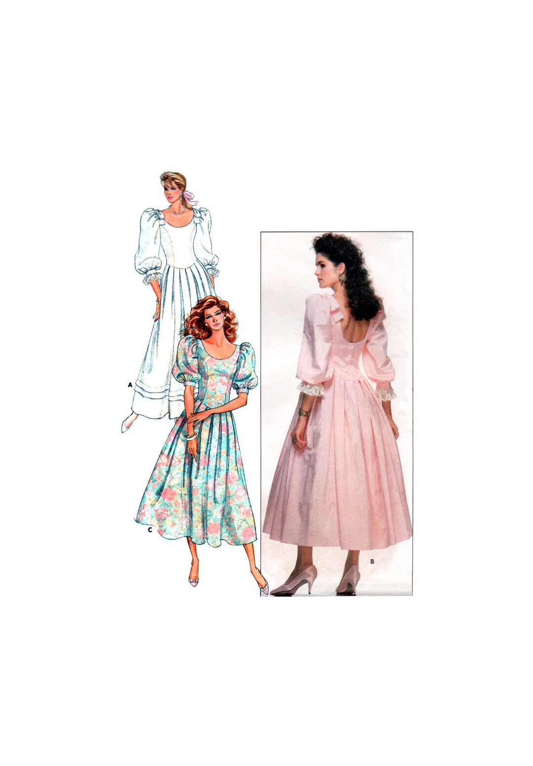 Butterick 5895 Wedding or Bridesmaid Dresses in Three Lengths, Uncut ...