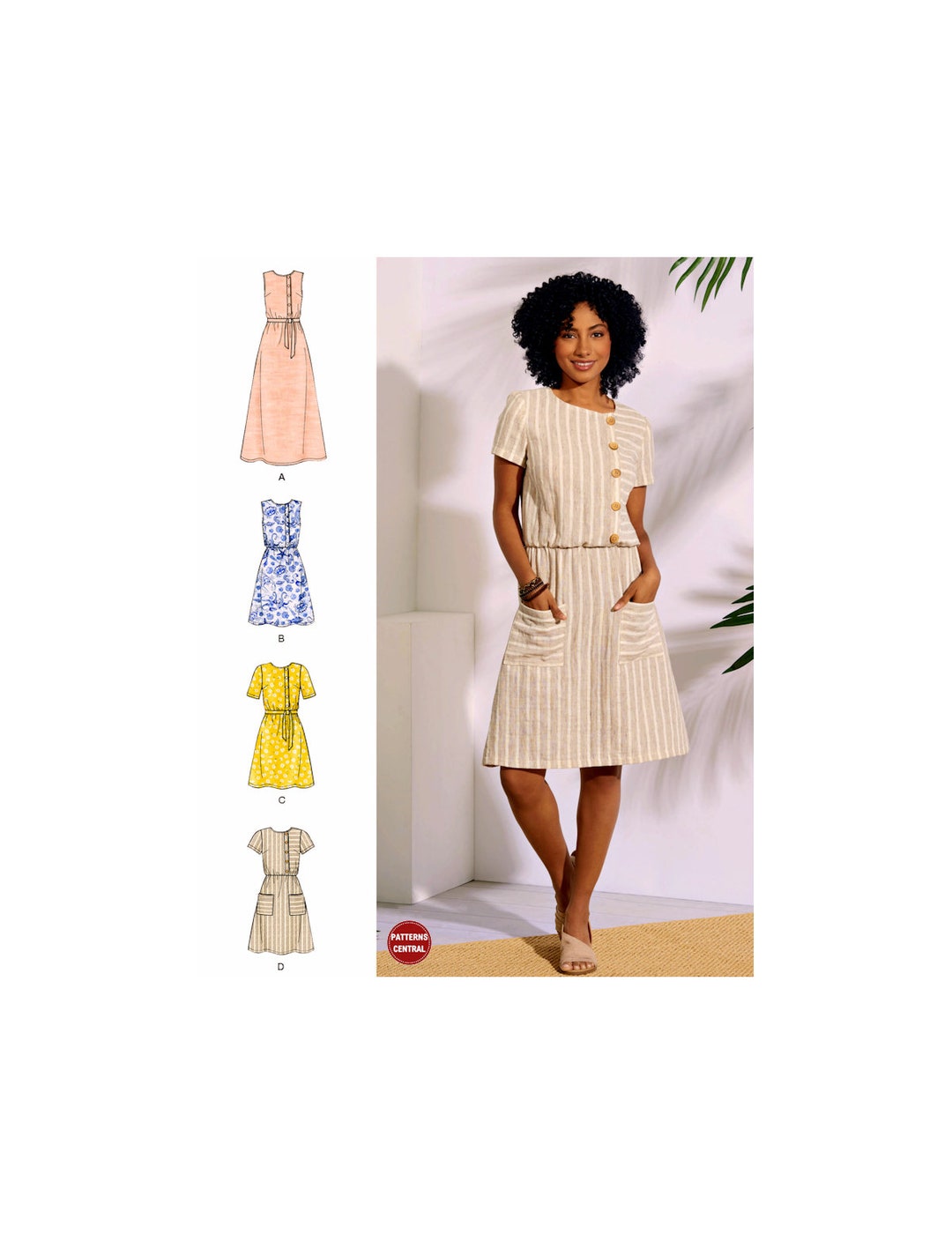 Sewing Pattern: Simplicity 8914 Dress in Two Lengths With Sleeve ...