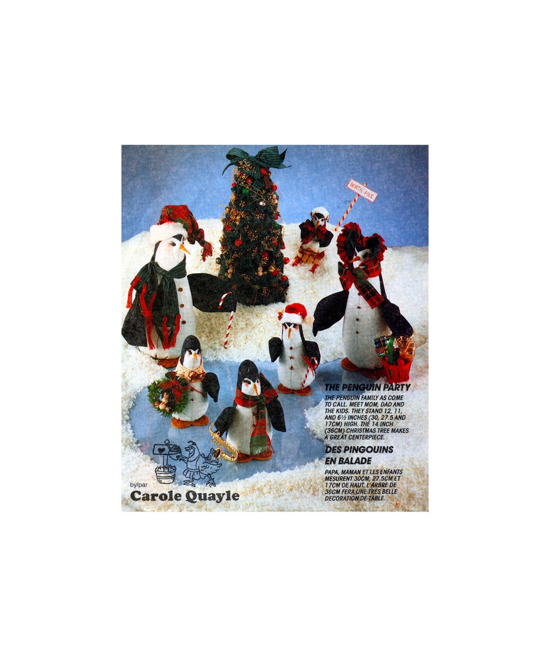 Mccall's 7284 Christmas Penguin Soft Toys by Carol Quayle, Uncut ...