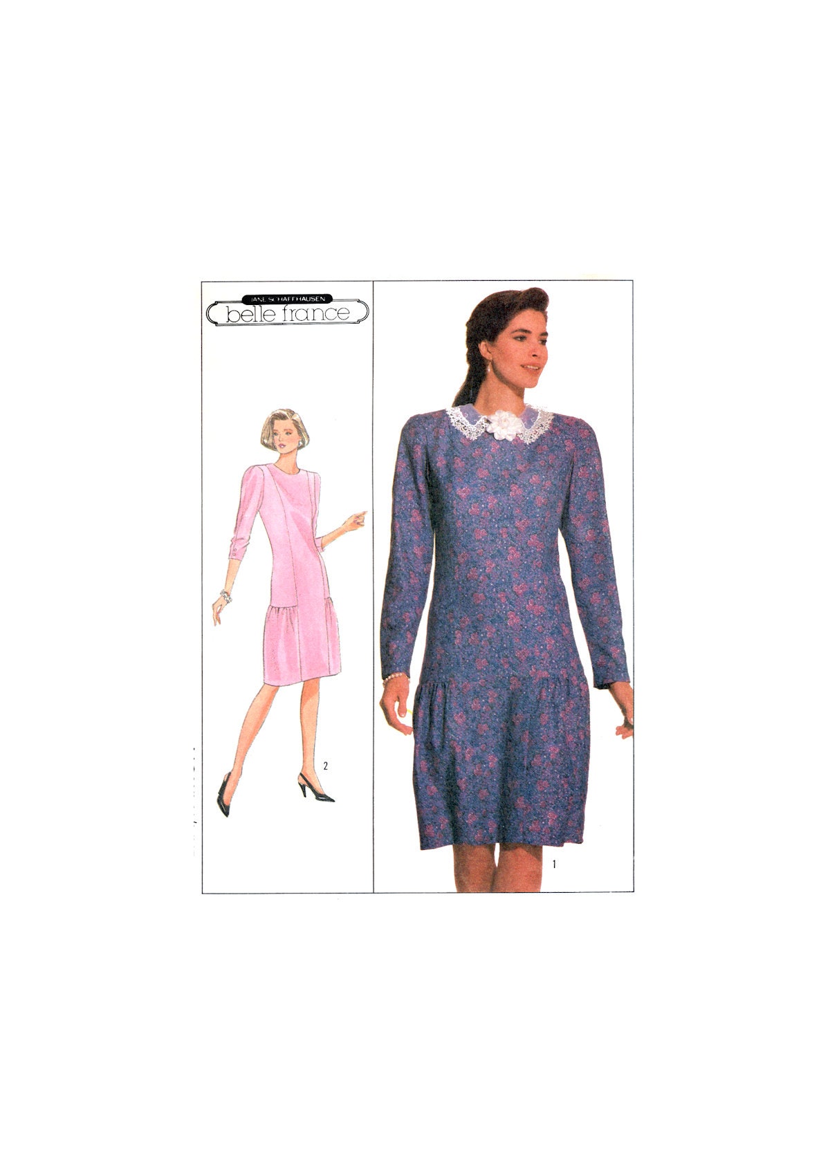 Simplicity 8849 Belle France Front Panel Dress With Shaped - Etsy