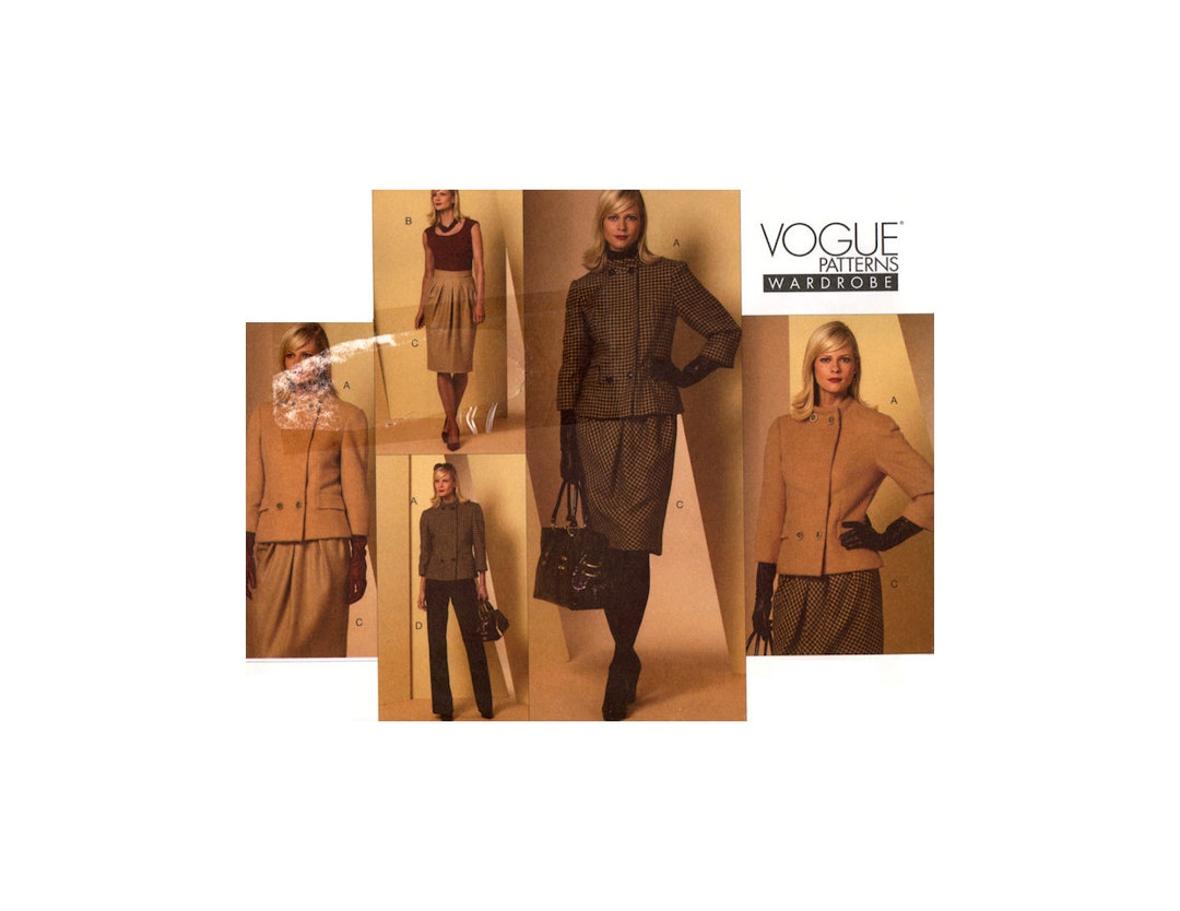 09 Vogue Patterns Wardrobe 1141 Plus Size Lined Jacket, Top, Bias Skirt ...
