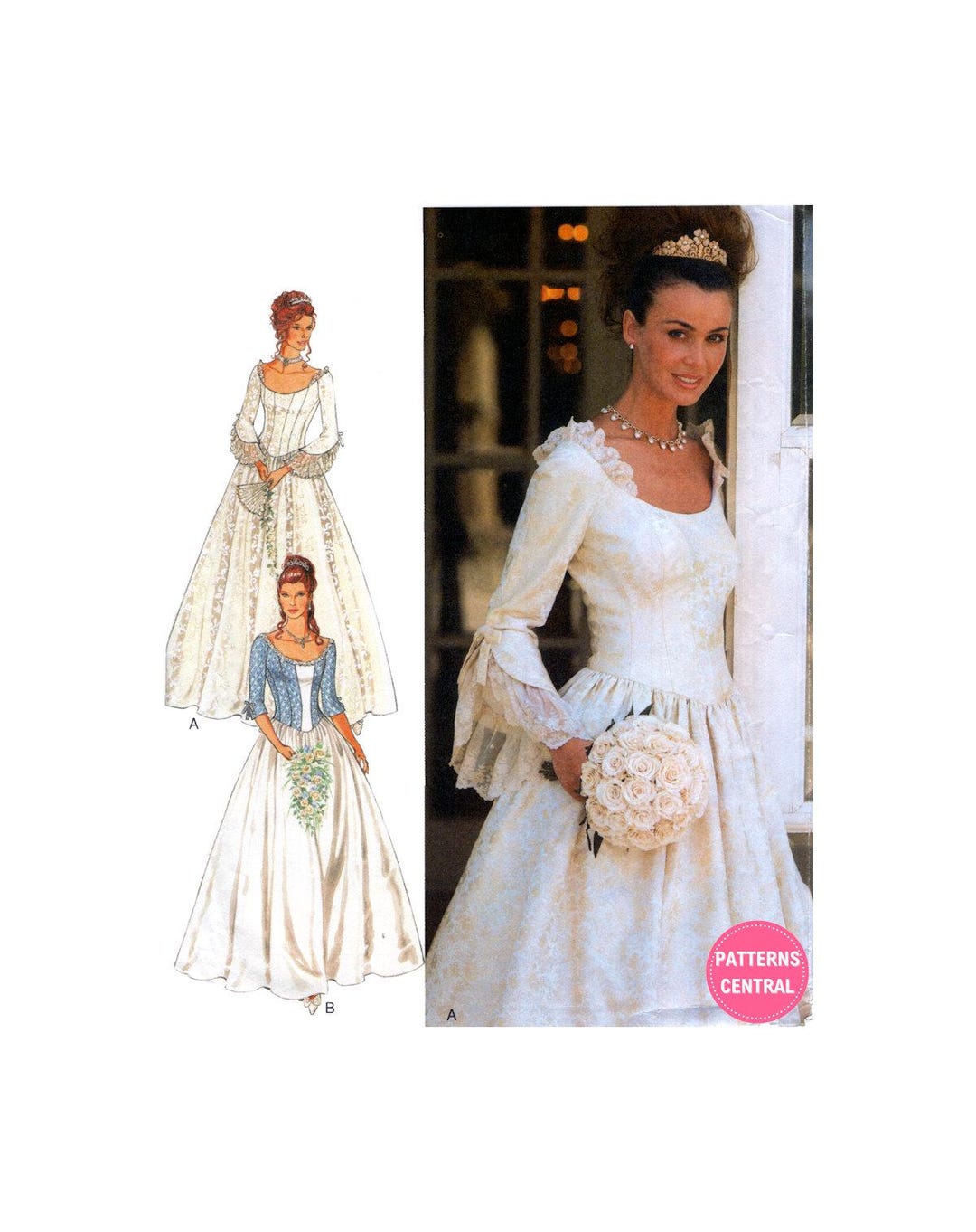 Sewing Pattern: Style 2990 Bridal Dress With Basque Waist, Uncut ...