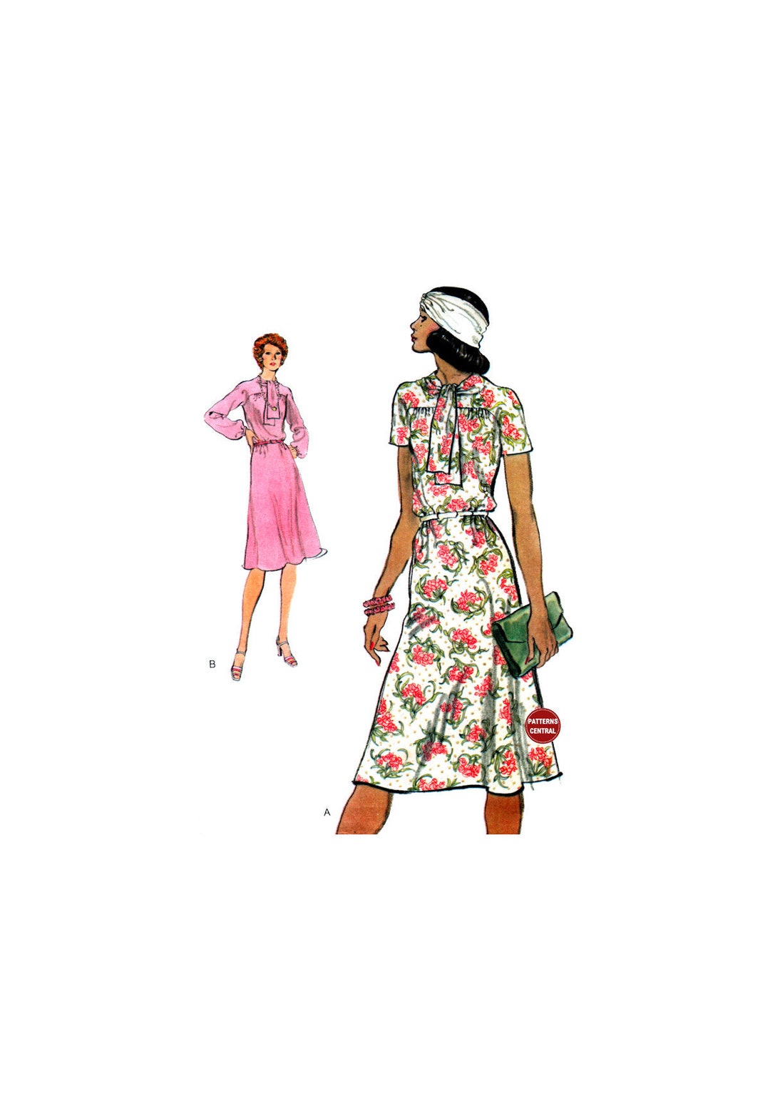 Sewing Pattern: Vogue 9149 Shaped A-line Dress With Neckline Tie, Cut ...