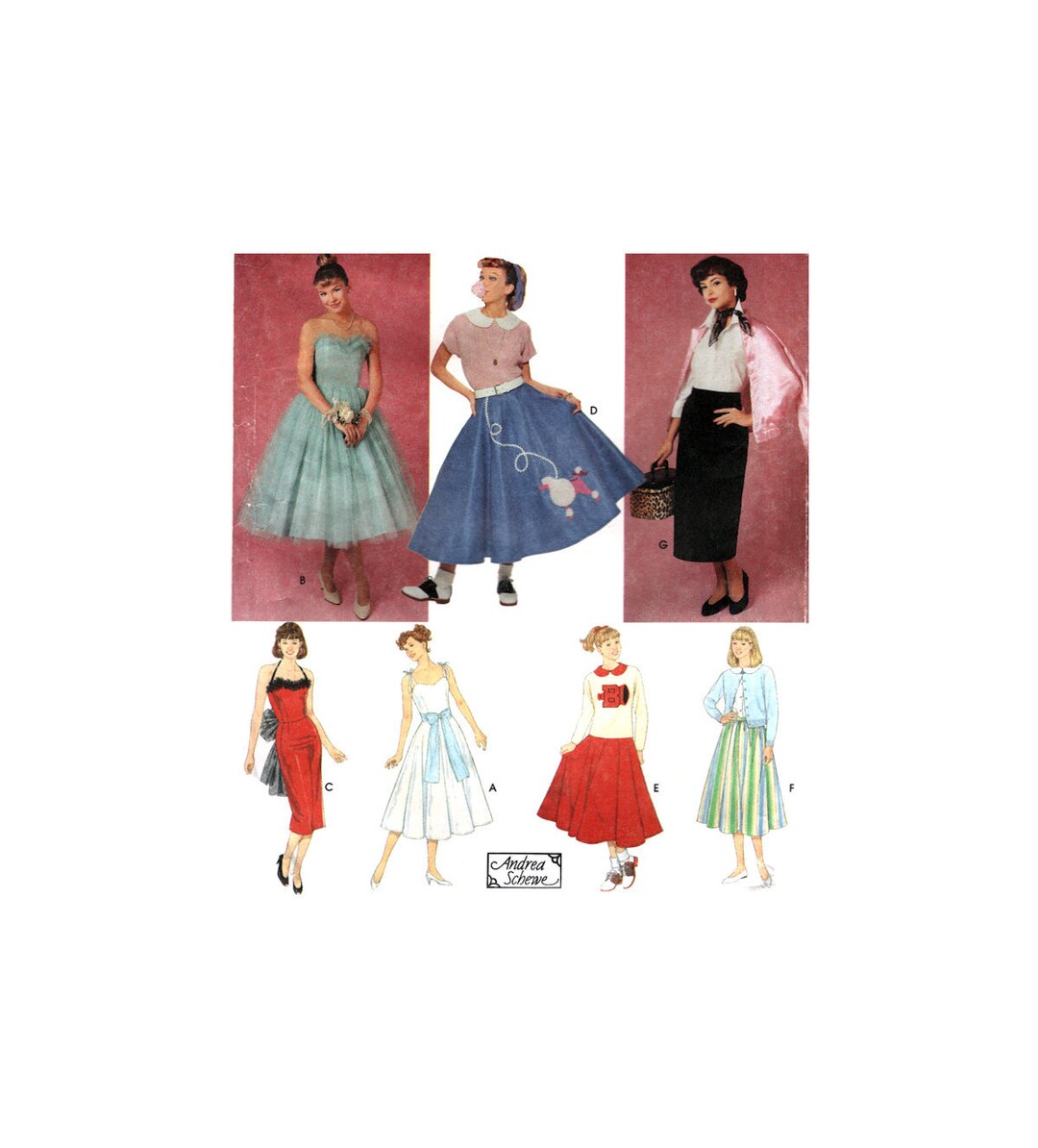 Simplicity 8740 Fifties Rockabilly Wardrobe by Andrea Schewe, Uncut ...