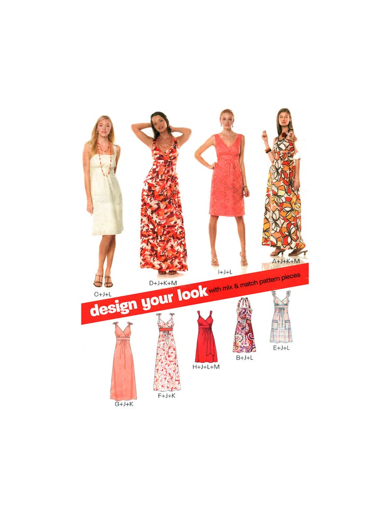 Sewing Pattern: New Look 6774 Dresses in Two Lengths, Uncut, Factory ...