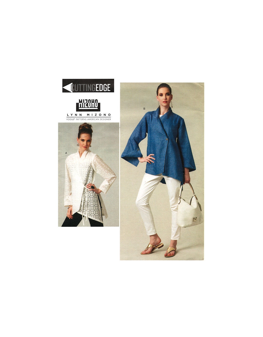 Vogue 1246 Mizono Loose Fitting Shirt With Asymmetrical Front, Uncut ...