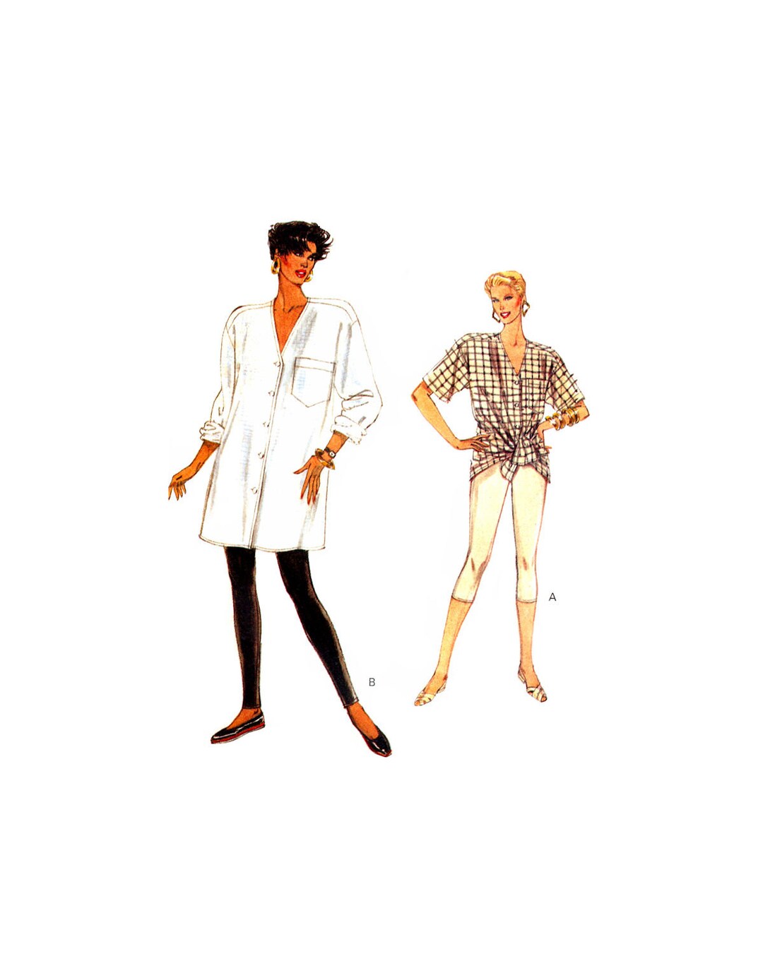 Vogue 7733 Longline Shirt and Leggings, Uncut, Factory Folded Sewing ...