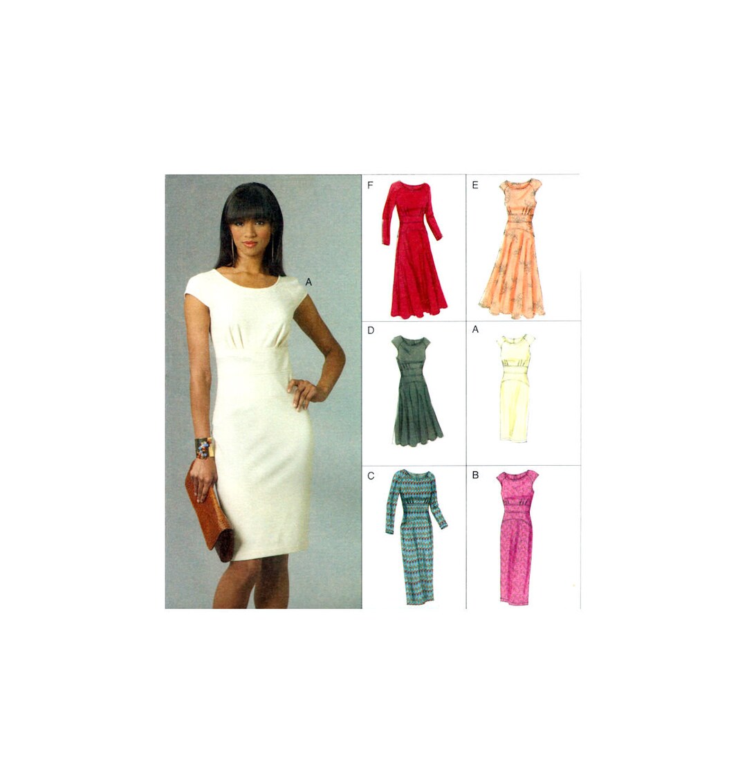 Vogue 8685 Fitted Dress in Two Lengths With Straight or Flared Skirt ...