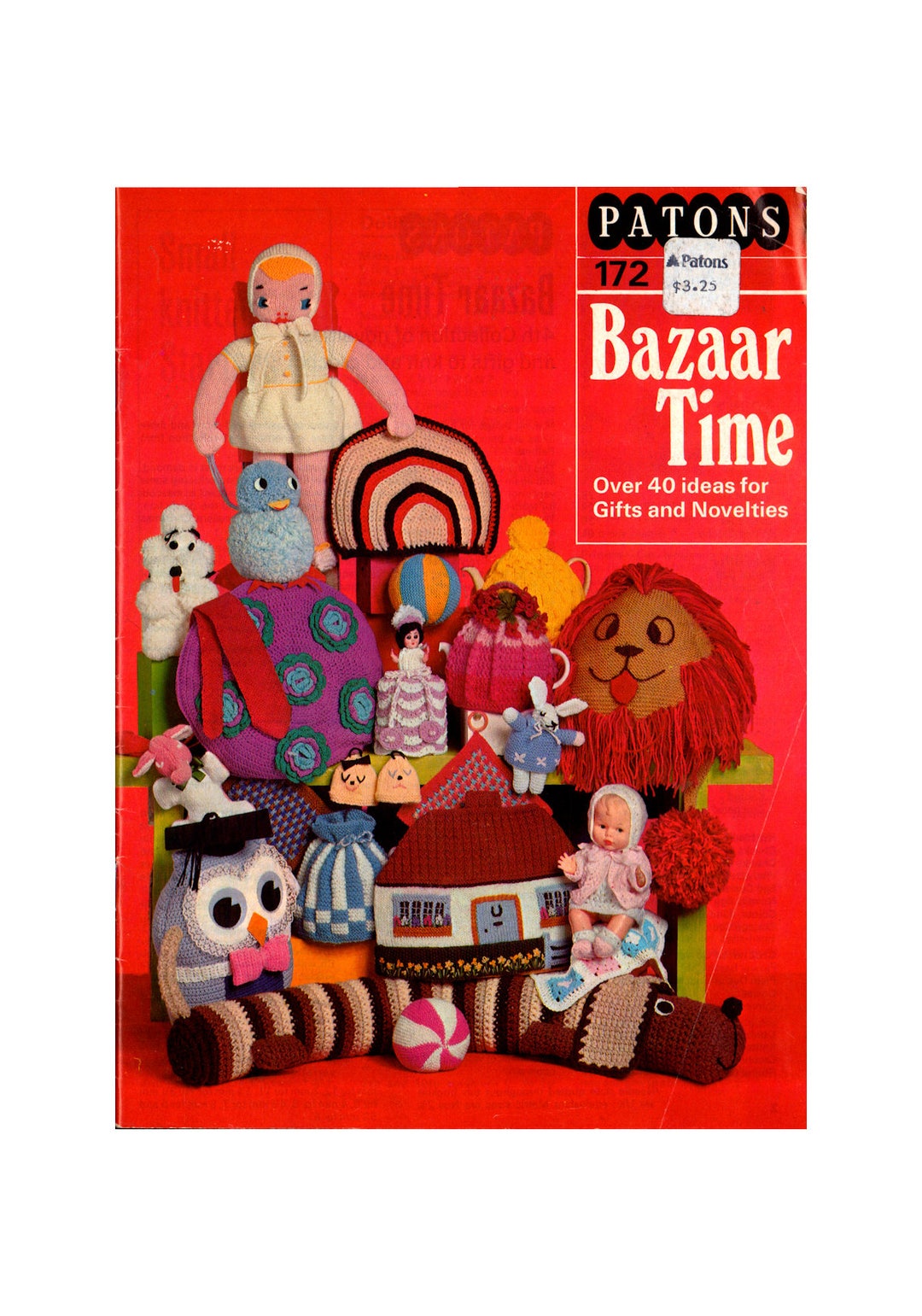 70s Patons Book 172 Bazaar Time Over 40 Ideas for Gifts and Novelties ...