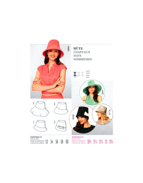 Burda 7117 Hat with Four Brim Variations Uncut Factory | Etsy