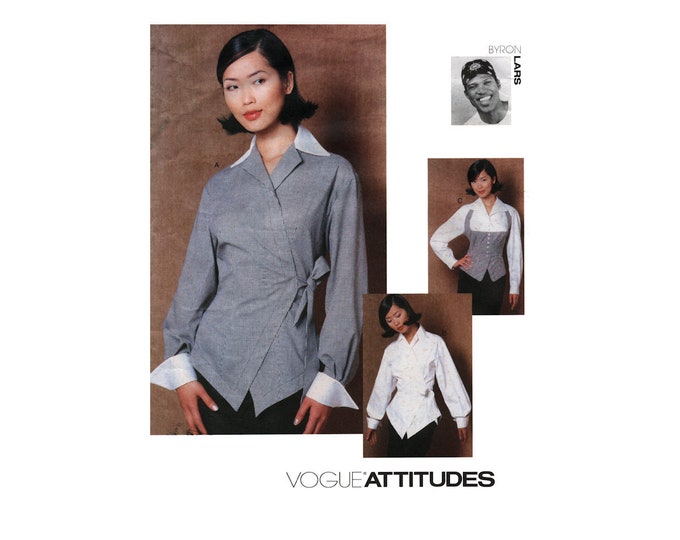 Vogue 1846 Byron Lars Blouse With Collar and Cuff Variations, Uncut ...
