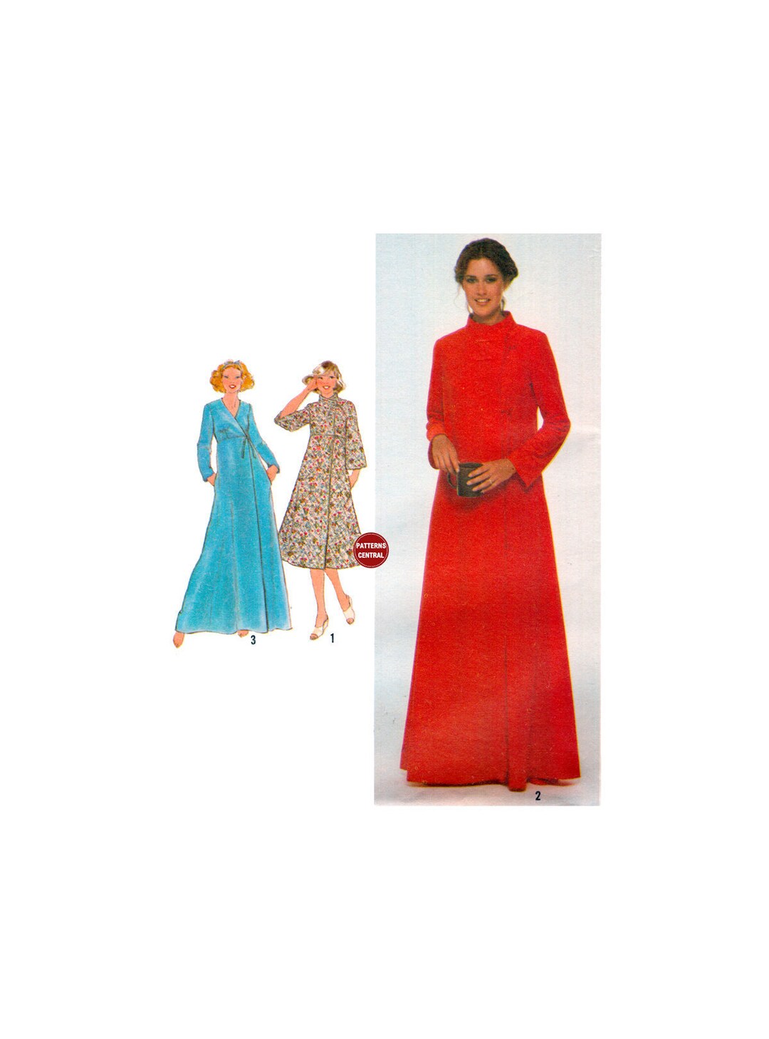 Sewing Pattern: Simplicity 8792 Front Wrap Robe in Two Lengths, Uncut ...