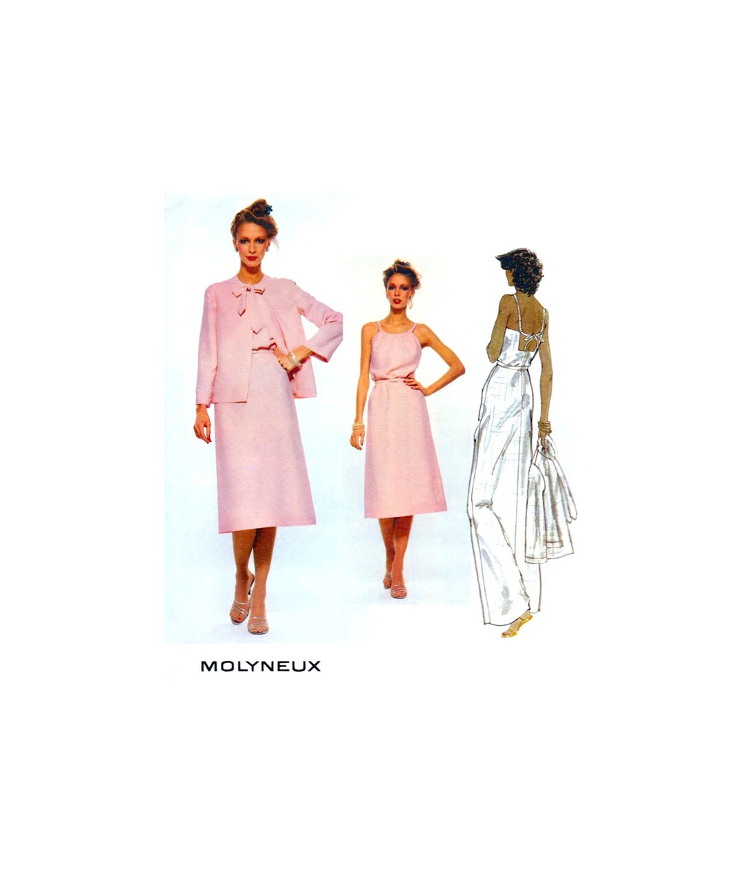Vogue Paris Original 1858 Molyneux Lined Jacket, Dress in Two Lengths ...