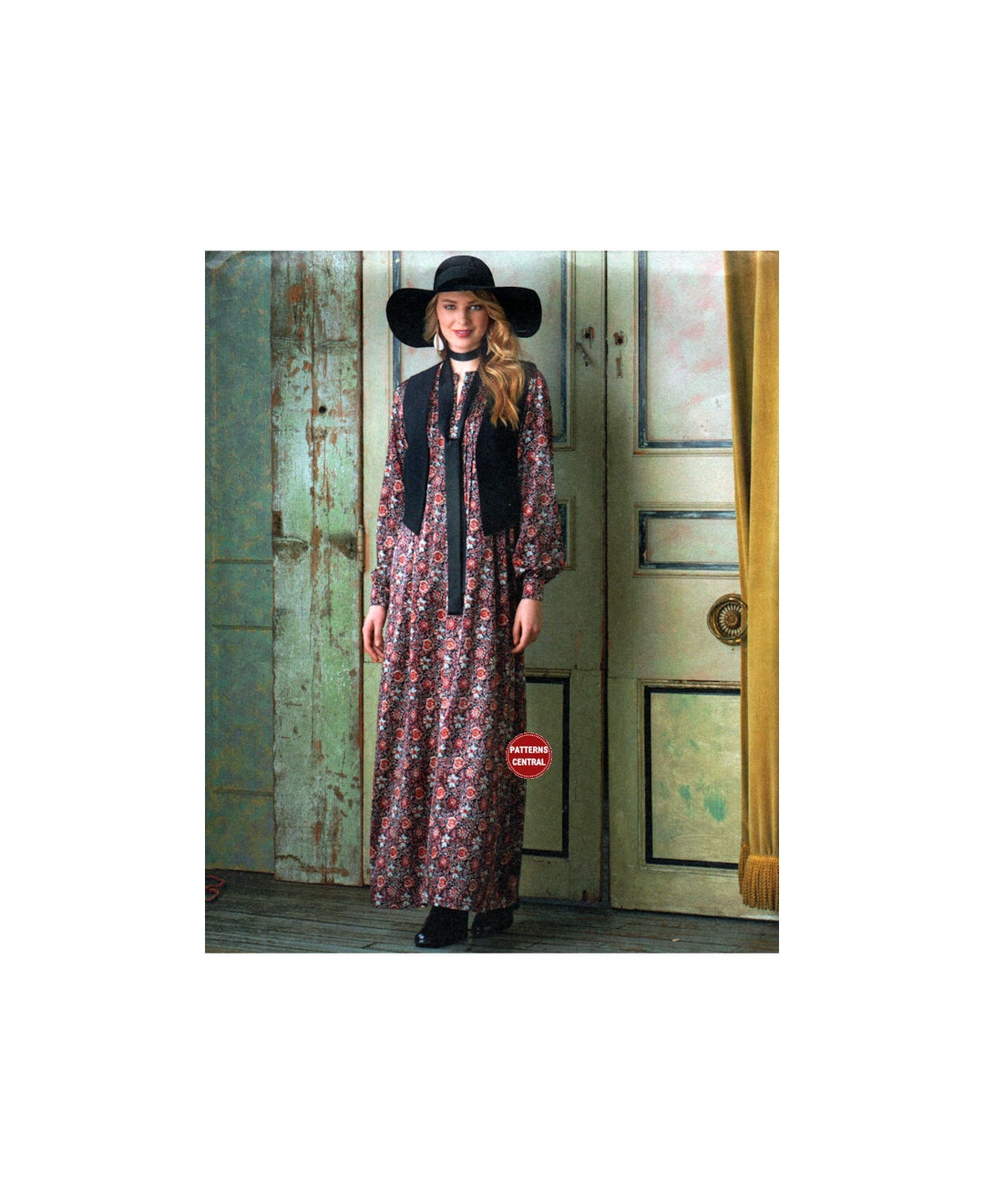 Sewing Pattern: Simplicity 8165 Boho Maxi Dress, Lined Vest and Tie ...