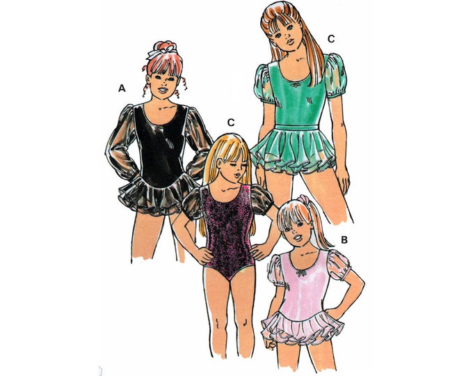 Kwik Sew 2264 Girls' Dance Leotards or Skating Costume With Skirt ...
