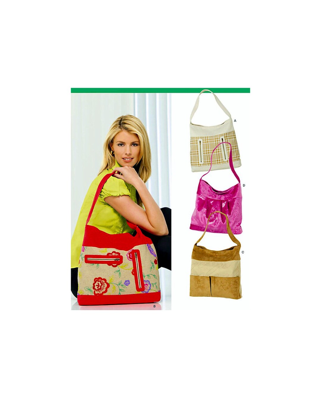 New Look 6923 Shoulder Bags With Style Variations, Uncut Factory Folded ...