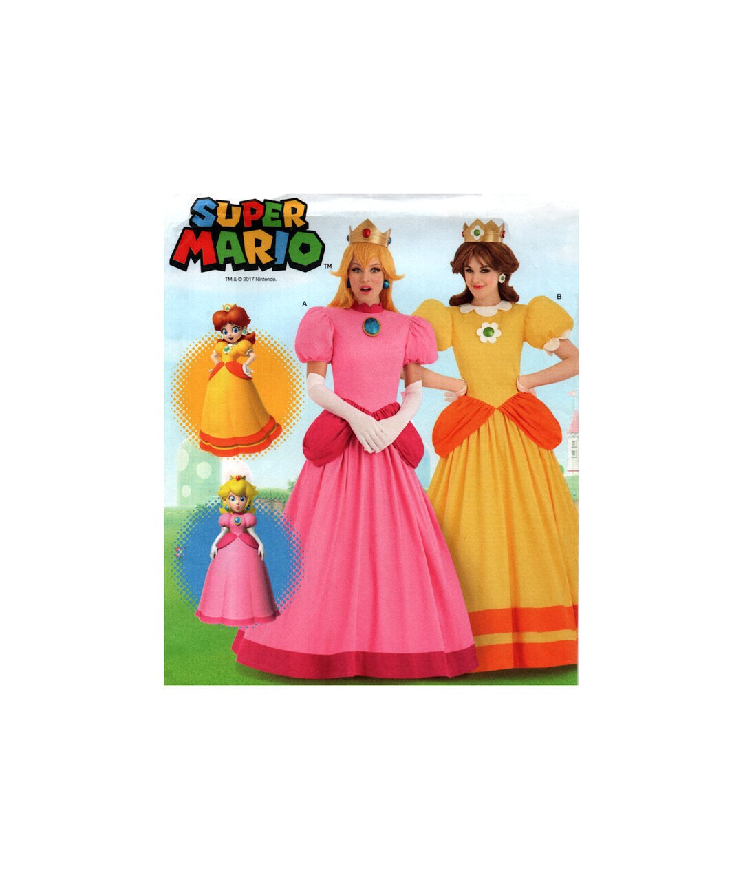 Simplicity 8476 Super Mario Princess Costume Uncut Factory - Etsy