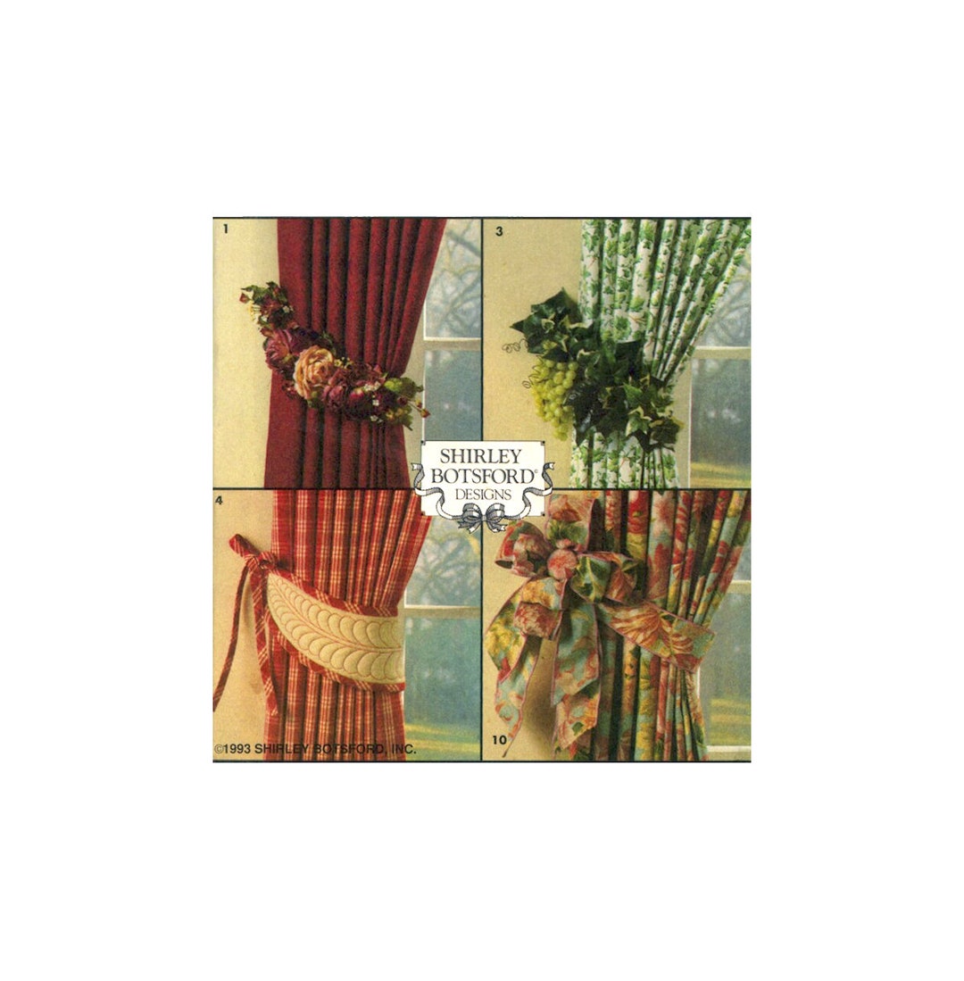 Simplicity Crafts 8522 Shirley Botsford Design Curtain Tiebacks in ...