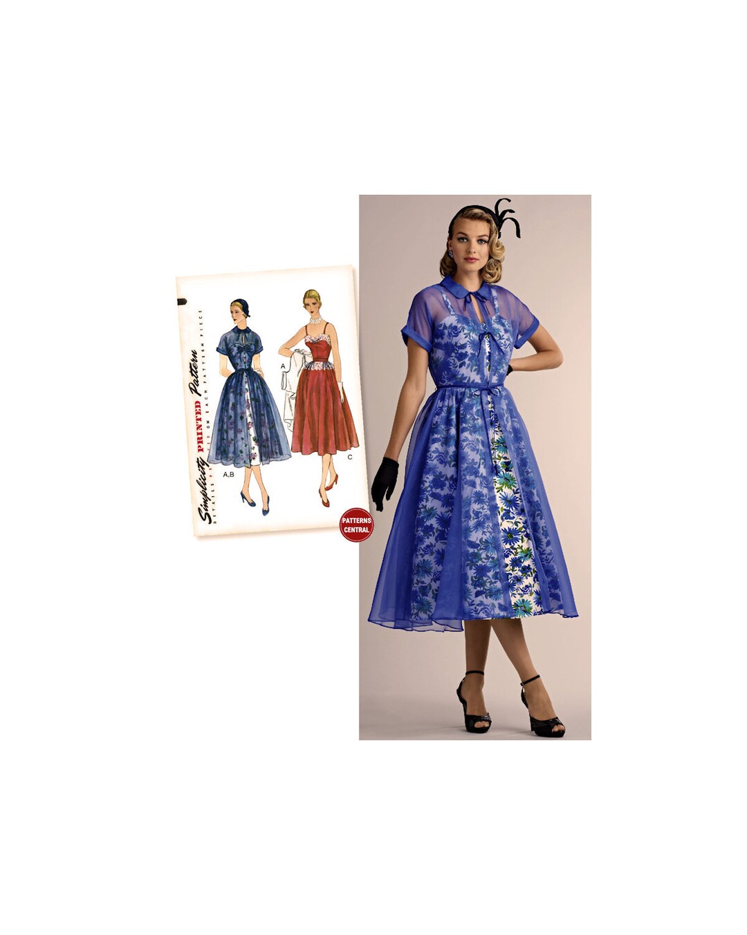 Sewing Pattern: Simplicity 8252 Vintage Fit and Flare Dress With ...