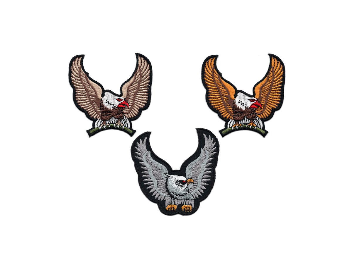 Embroidered Bald Eagle Iron-on Patches in Three Colours - Etsy Australia
