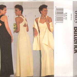 Butterick 6463 Lined Evening, Formal, Bridesmaid, Dress and Stole ...