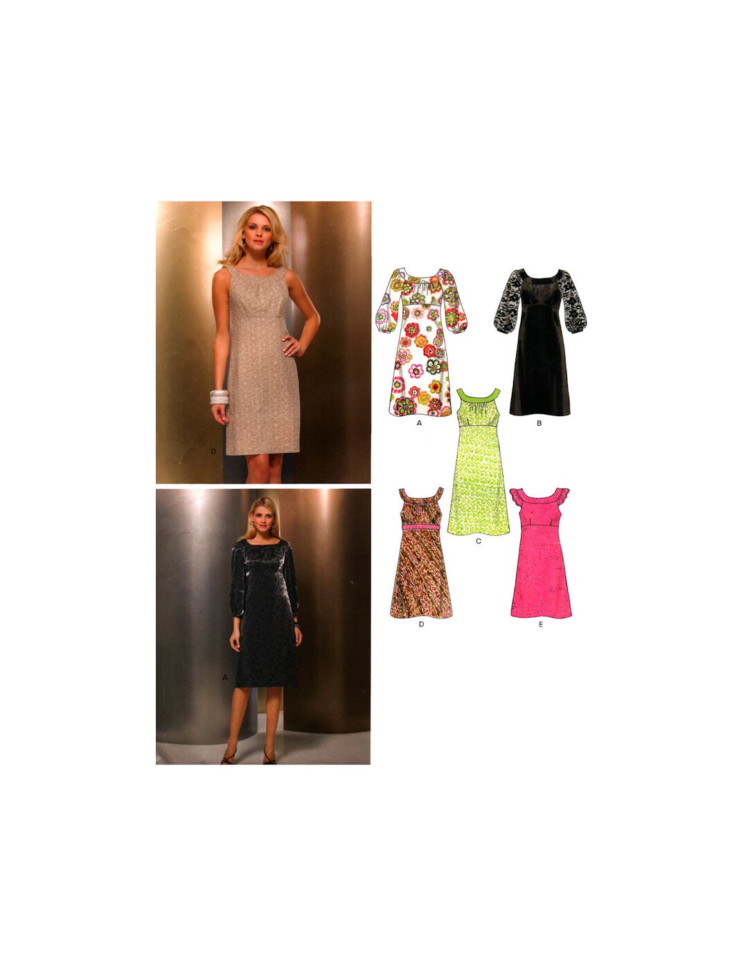 Sewing Pattern: New Look 6848 Sundress or Three Quarter Bishop Sleeve ...