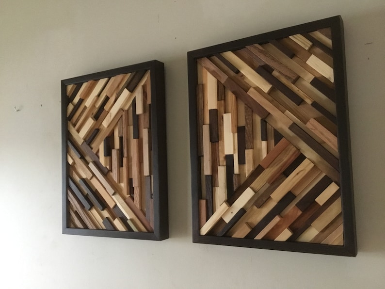 Modern Rustic Art-geometric Wood Art- Reclaimed Wood Art - Modern ...