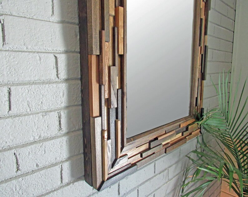 Wood Wall Art Wooden Mirror wall Mirror Decorative - Etsy