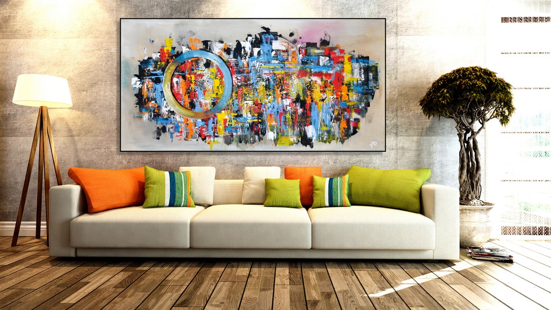 Abstract Art Circle Paintings ,original Abstract Painting, Large Canvas ...