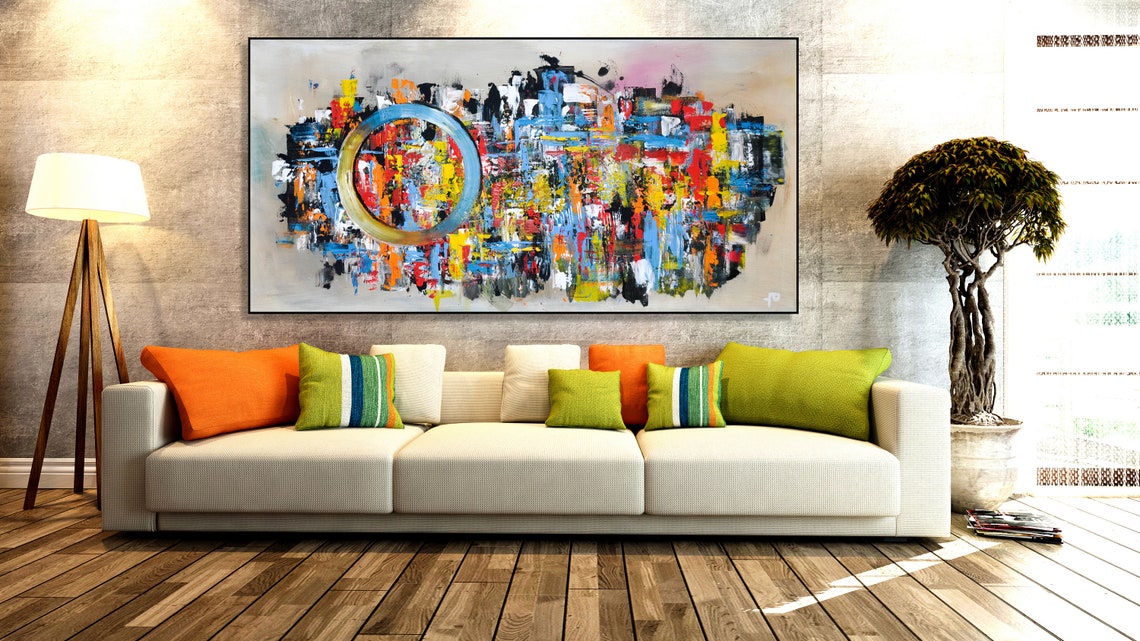 Abstract Art Circle Paintings ,original Abstract Painting, Large Canvas ...