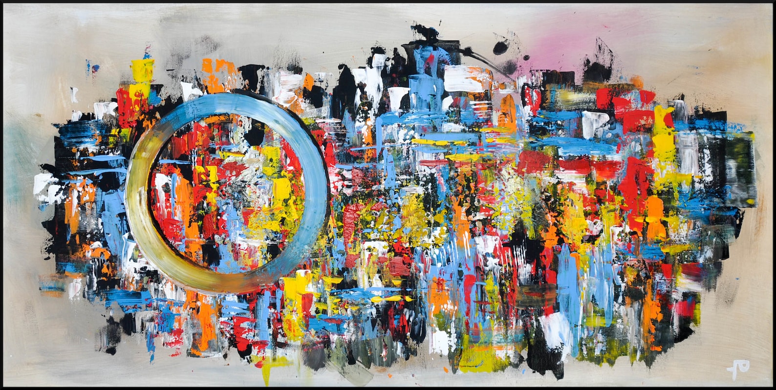 Abstract Art Circle Paintings ,original Abstract Painting, Large Canvas ...