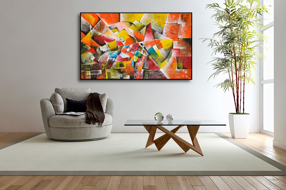 Original Handpainted Abstract Painting Avant Garde Modern Abstract Art ...
