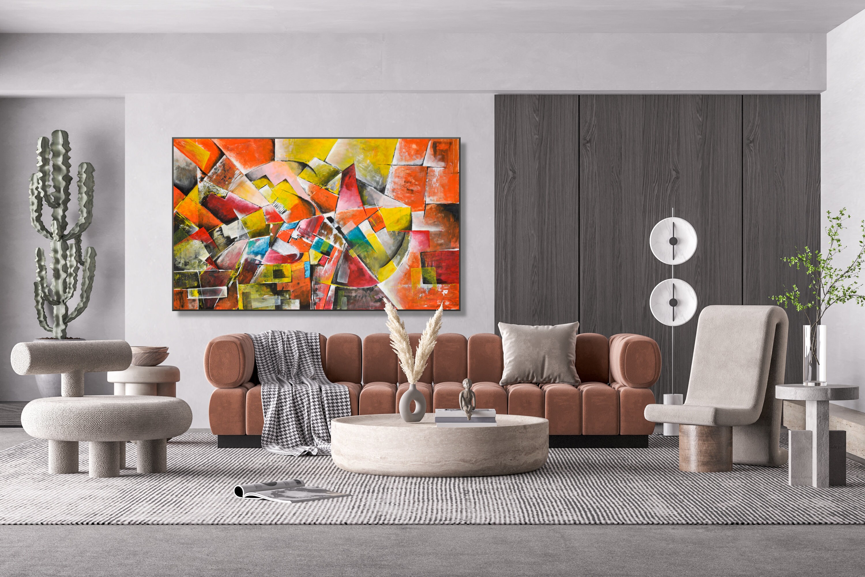 Original Handpainted Abstract Painting Avant Garde Modern Abstract Art ...