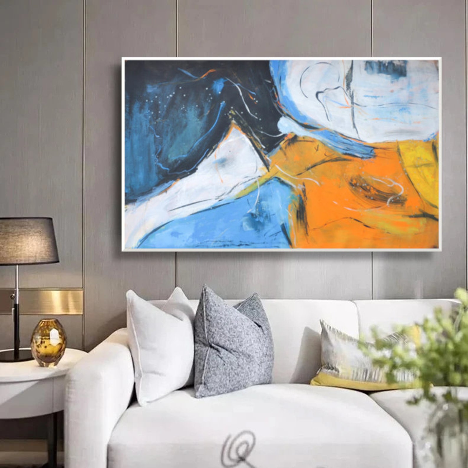 Modern Abstract Painting Large Abstract Art - Etsy