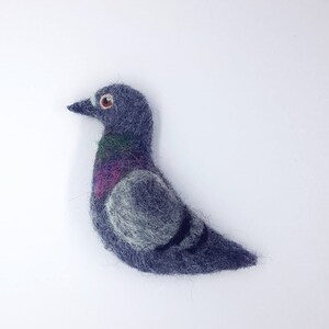 Pigeon Rock Dove Feral Brooch Scarf Pin Badge Needle Felted British ...