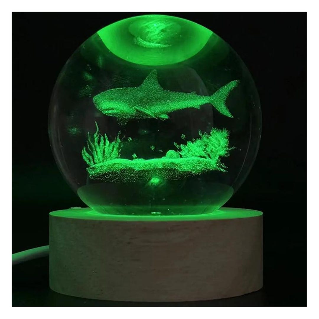 Ocean Shark Crystal Ball Color Nightlight DK406, Holiday Gifts, for ...