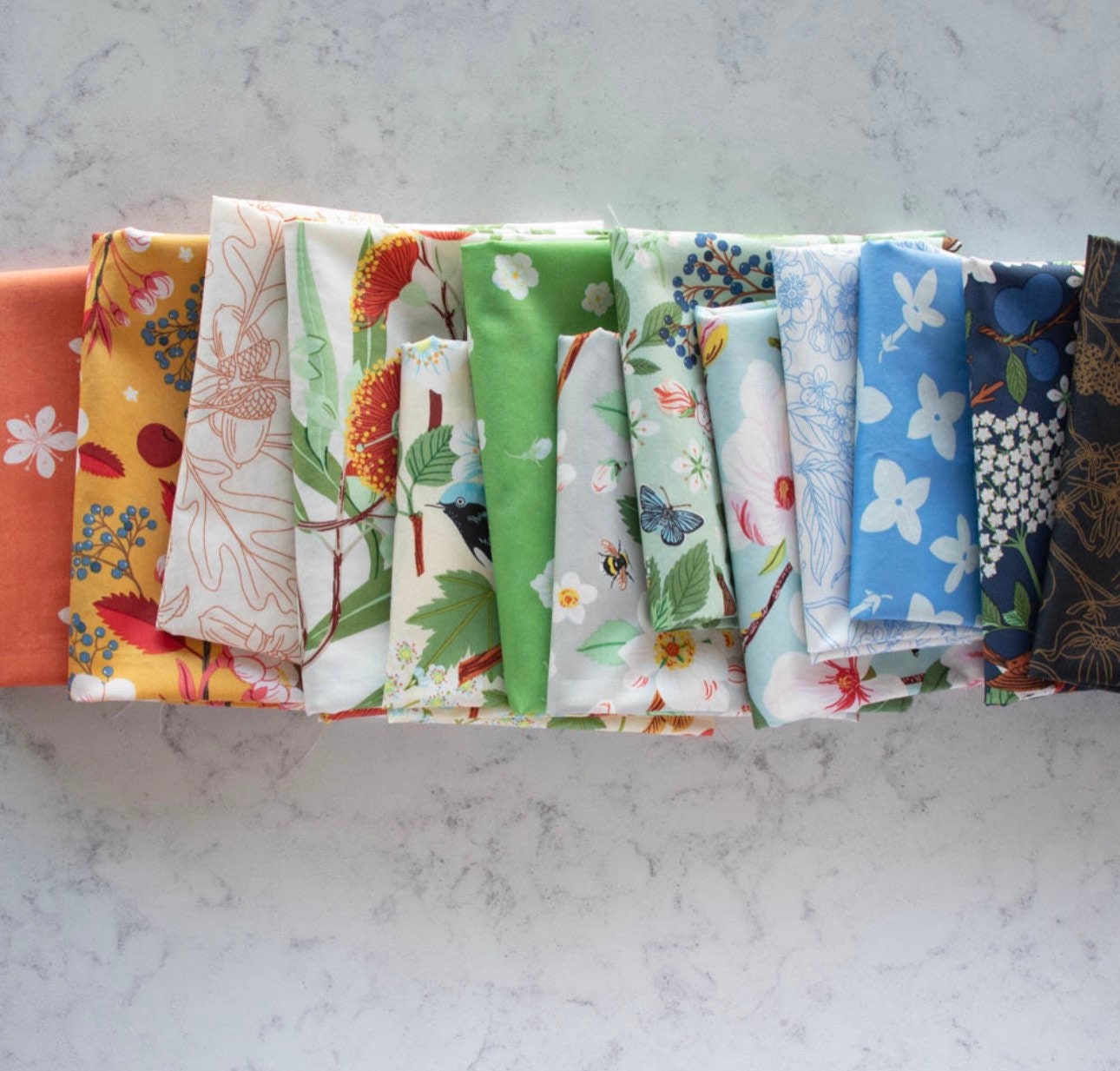 Flowering Trees Line Art Black Poplin by Oana Befort From Birch Fabrics ...