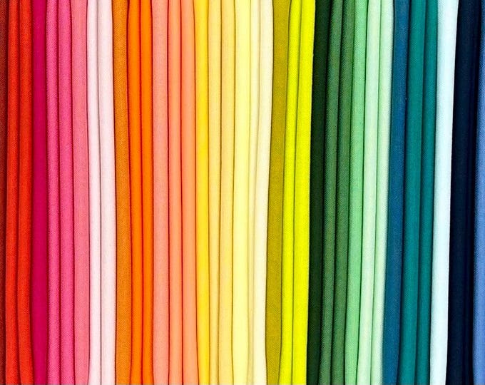 Kona Cotton Solids 45 Fat Quarters or Fat Eighths 1/4 Fabric Bundle ...
