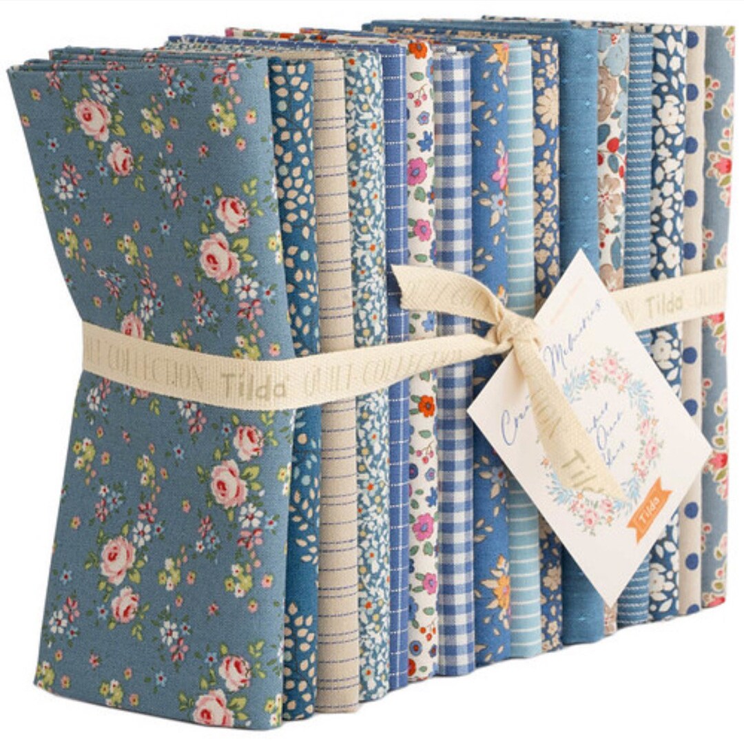 Tilda Creating Memories Summer + Ocean Blues Fat Quarter Bundle 16 ...
