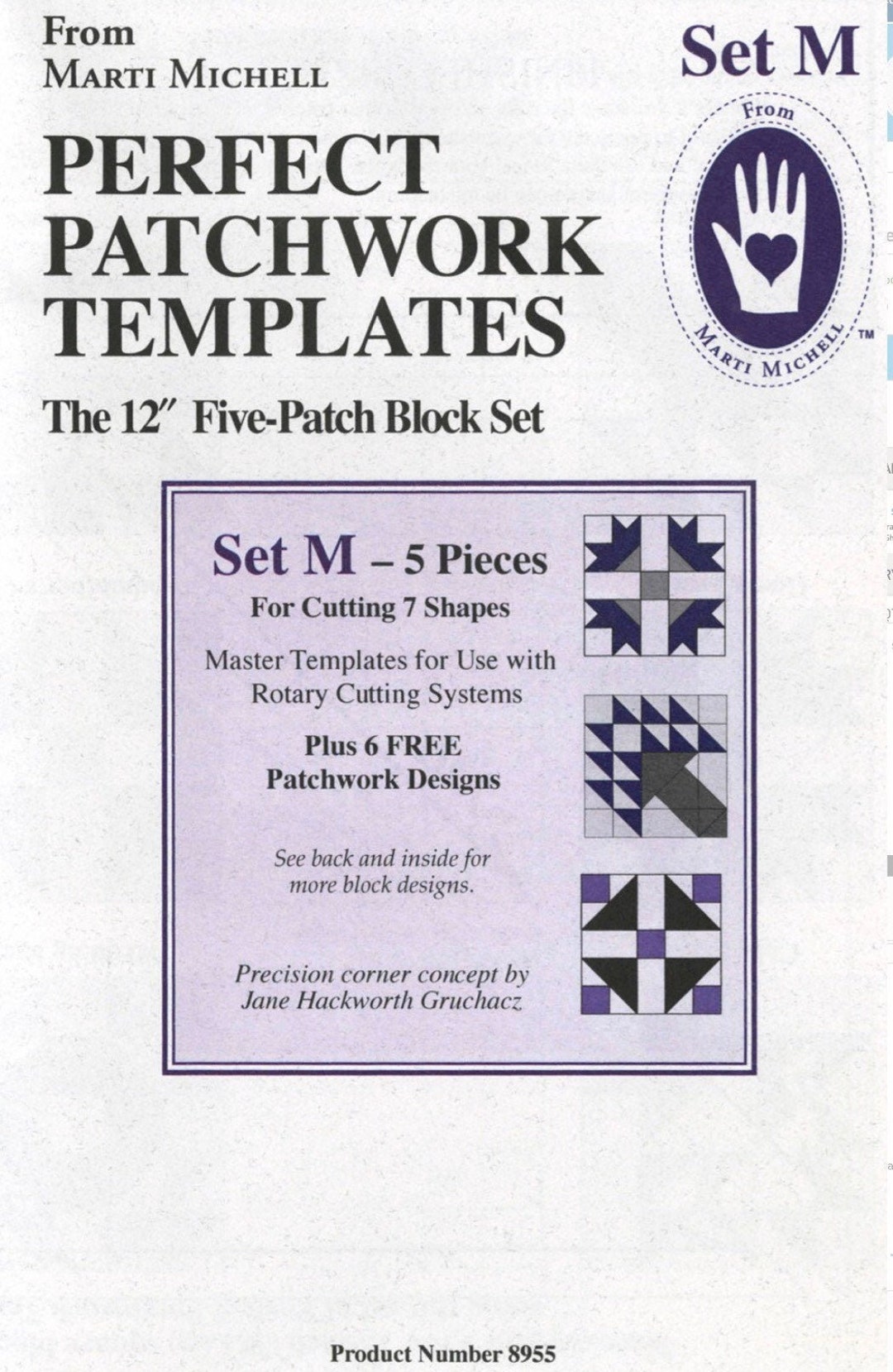 Perfect Patchwork Templates Set M 5-patch# MM8955 Acrylic Marti Michell ...
