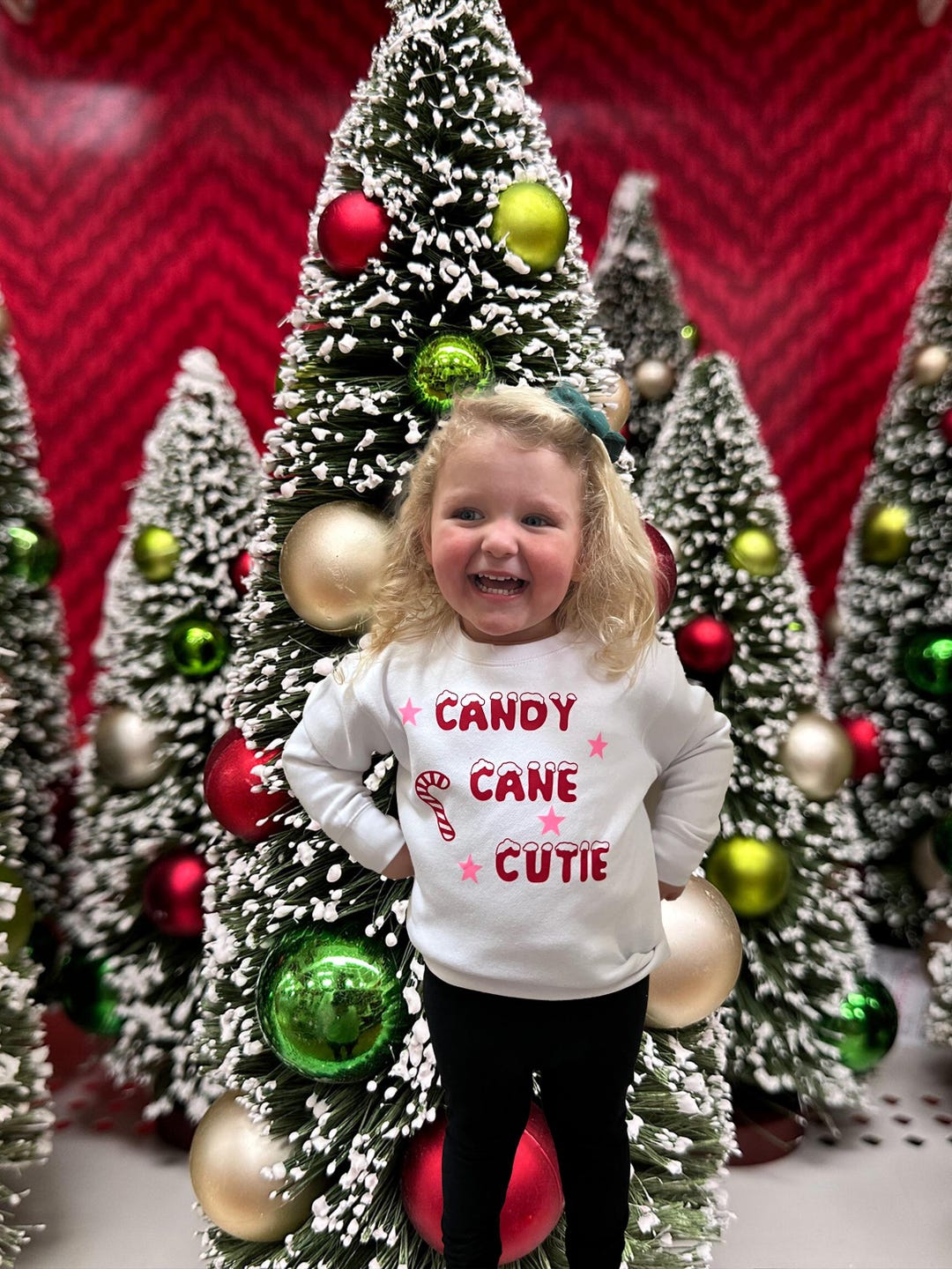 Toddler Candy Cane Cutie with Snowcap Letters Long Sleeve Tee Shirt - Etsy